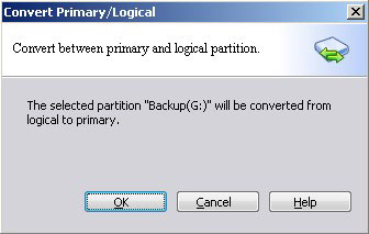 How to convert Logical partition to Primary?