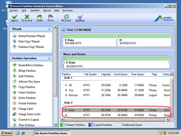 How to split one partition to smaller ones?