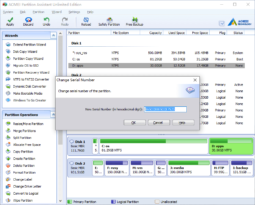 How to change partition serial number?