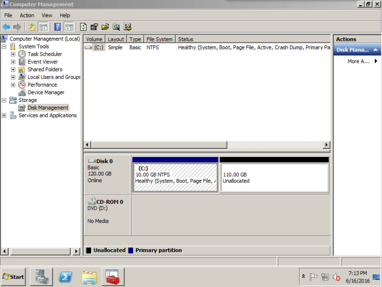 How To Shrink And Extend Server 2008 Under Disk Management