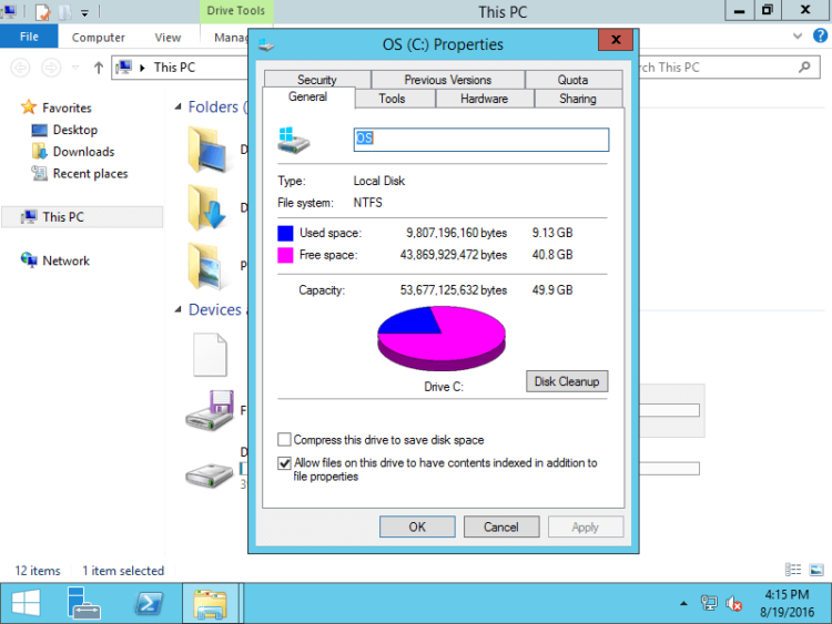 How to free up disk space in Windows Server 2012 (R2)?