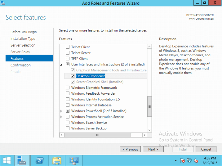 Enable and install Disk Cleanup in Windows Server 2012 R2
