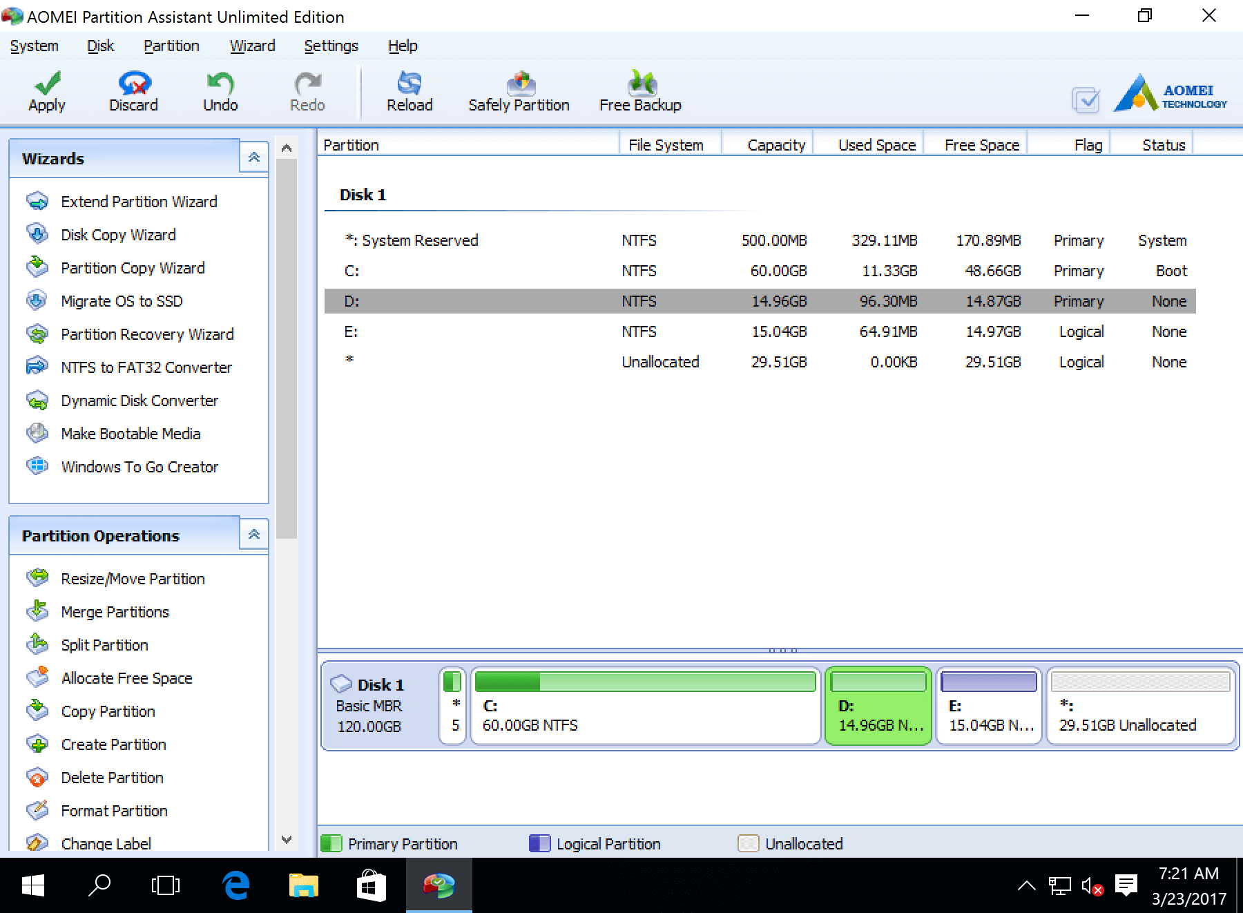 Easy steps to repartition hard drive in Windows Server 2016.