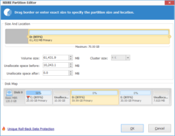 How to merge partitions and Unallocated space without losing data?