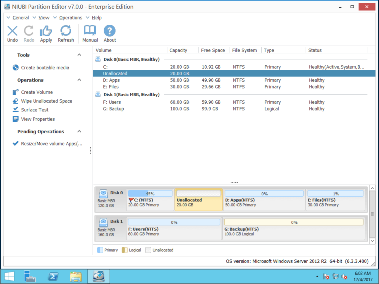 Move/Add/Merge Unallocated Space in Windows Server 2012 r2. Move/Add/Merge Unallocated Space in Windows Server 2012 r2.