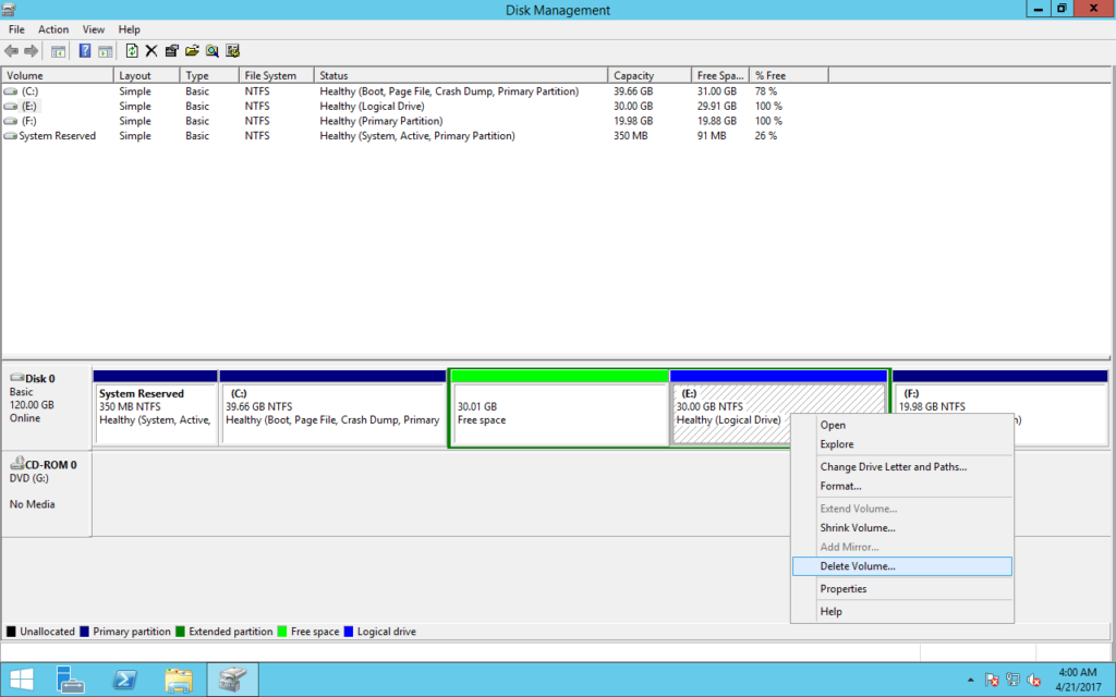 Solved Windows Server 2016 Extend Volume Greyed Out 7319