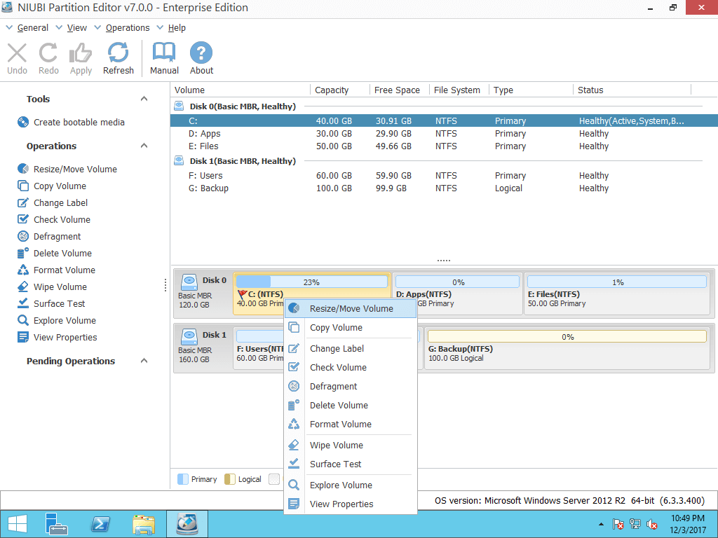 Shrink C Drive (System Partition) in Windows Server 2012. Shrink C Drive (System Partition) in Windows Server 2012.
